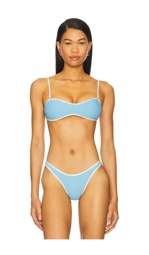 L*Space Selena Bikini Top - Seaspray & Cream