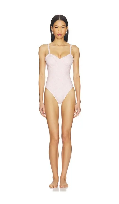 LoveShackFancy Brooksie Swimsuit - Chantilly