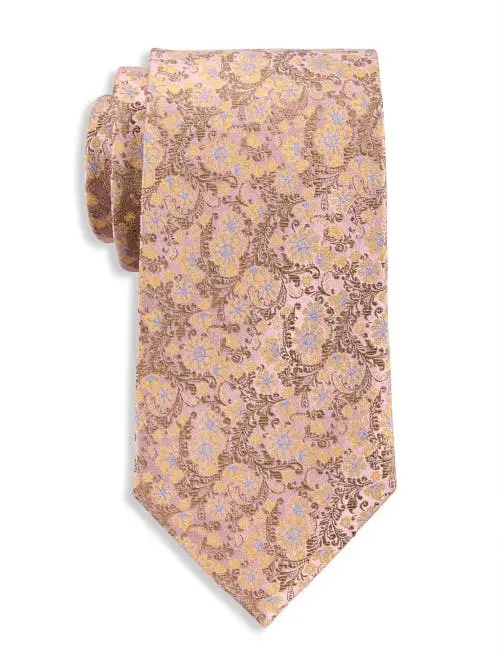 OAK HILL PREMIUM BY DXL Oak Hill Premium Paisley Floral Neck Tie - Pink