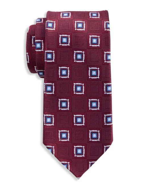 OAK HILL BY DXL Oak Hill Medallion Neck Tie - Burgundy