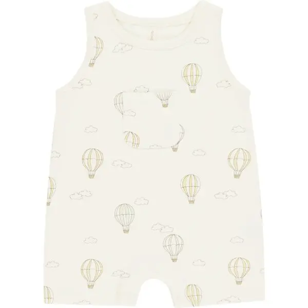 QUINCY MAE Balloon Print Romper - Ivory