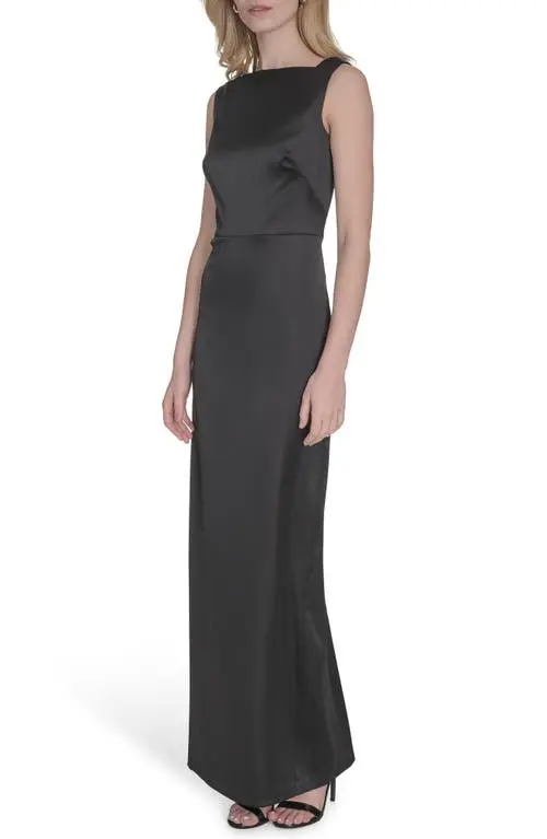 Vince Camuto Cowl Back Satin Gown