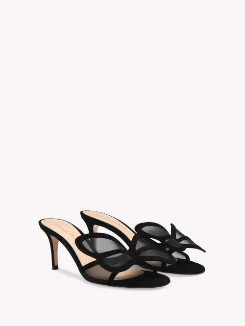 GIANVITO ROSSI Ilia Open Toe Mules - Black