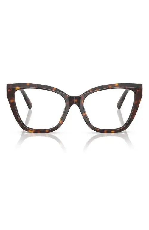 Tiffany & Co. 52mm Cat Eye Eyeglasses - Havana/demo Lens