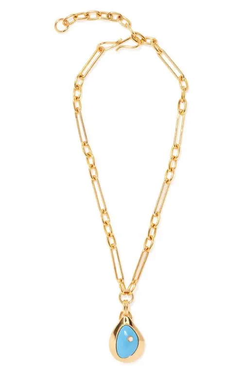 LIZZIE FORTUNATO Pond Pendant Necklace - Blue
