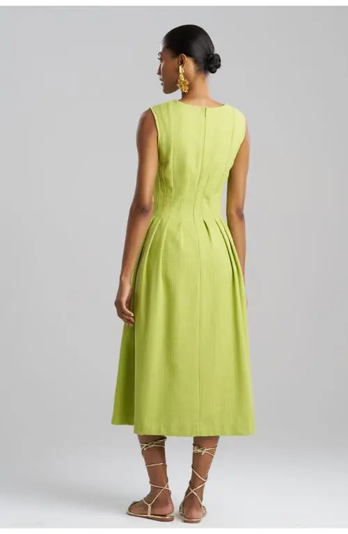 Natori Basketweave Pleat Release Dress