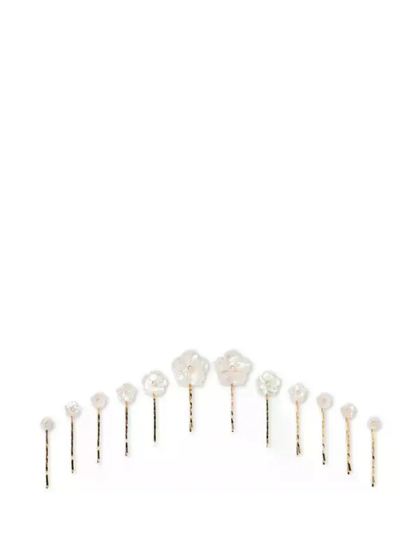 JENNIFER BEHR Geneva Bobby Pin Set - White