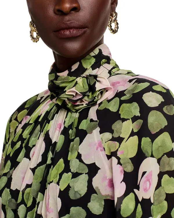 Rickie Freeman For Teri Jon Floral Chiffon Gown