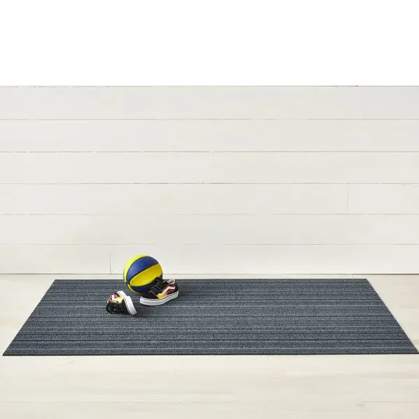 CHILEWICH Skinny Stripe Shag Utility Mat, 24 X 36 - Blue