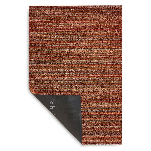 CHILEWICH Skinny Stripe Shag Utility Mat, 24 X 36 - Orange