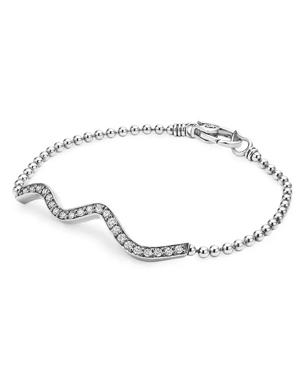 Lagos Sterling Caviar Spark Diamond Bracelet