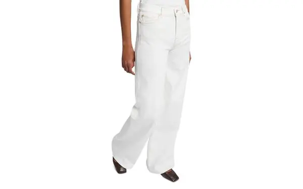 7 For All Mankind Lotta Wide Leg Jeans - Sugar
