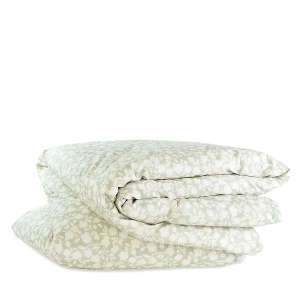 ANNIE SELKE Aria Floral Duvet Cover, Full/queen - Sage