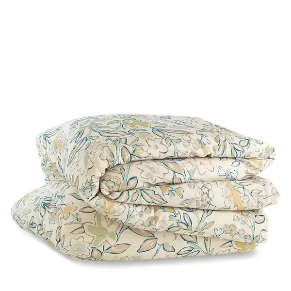 ANNIE SELKE Macie Botanical Duvet Cover, Full/queen - Blue/green