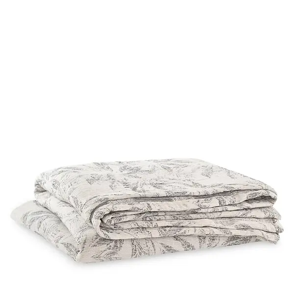 ANNIE SELKE Theodore Reversible Matelasse Coverlet, Full Queen - Charcoal
