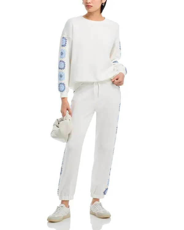 Vintage Havana Crochet Trim Sweatshirt