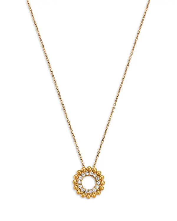 Bloomingdale'S Diamond Circle 14k Yellow Pendant Necklace - Gold