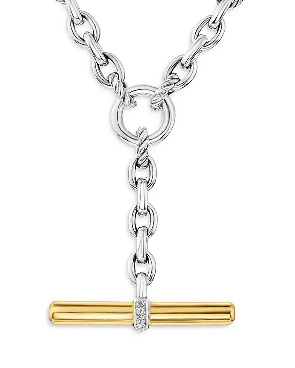David Yurman Mercer Petite Toggle Necklace - Silver/gold