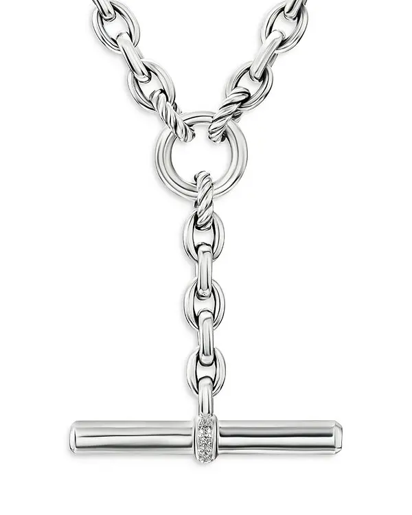 David Yurman Mercer Petite Toggle Chain Necklace - Silver