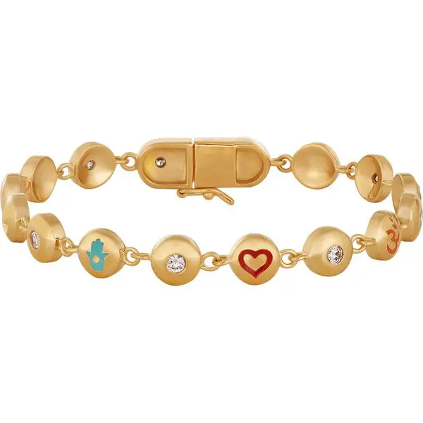 KARMA AND LUCK Celestial Blessings Charm Bracelet - Gold/multicolor