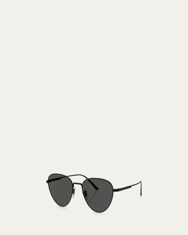 KHAITE X OLIVER PEOPLES 1991c Aviator Sunglasses - Matte Black