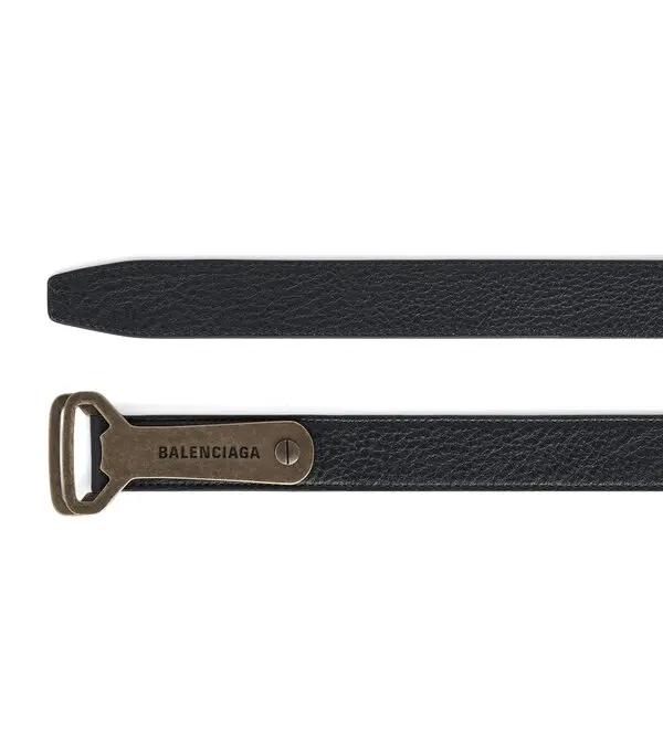Balenciaga Bottle Opener D-ring Belt - Black