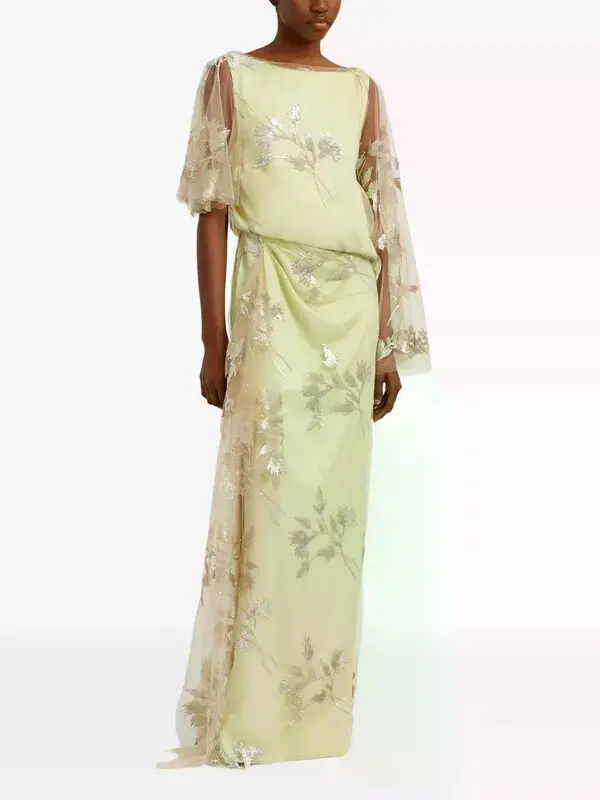 Erdem Short-sleeved Draped Dress