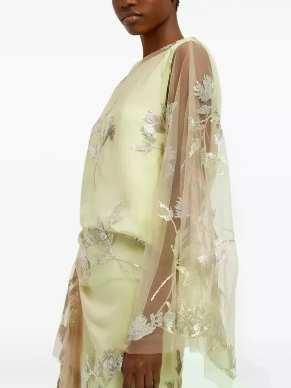 Erdem Short-sleeved Draped Dress