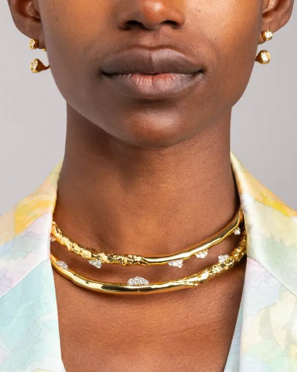 Alexis Bittar Brut Crystal Thorned Collar Necklace