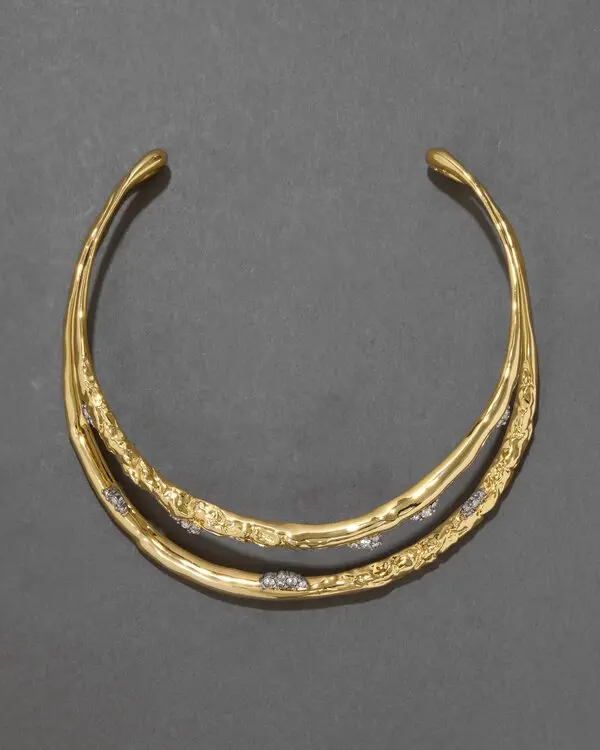 Alexis Bittar Brut Crystal Thorned Collar Necklace