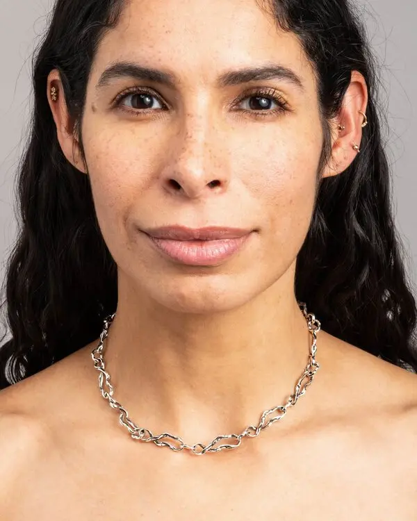 Alexis Bittar Brut Sterling Twisted Short Necklace - Silver