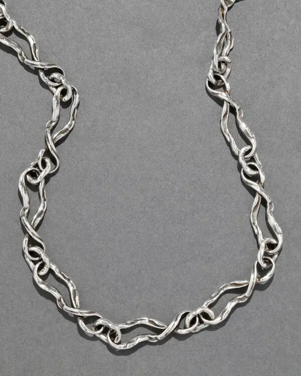 Alexis Bittar Brut Sterling Twisted Short Necklace