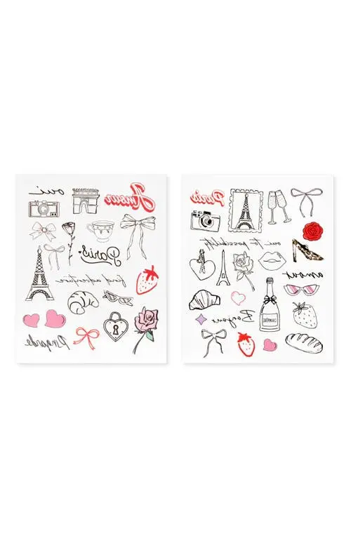 INKED BY DANI Emily In Paris Temporary Tattoo Pack - Multi