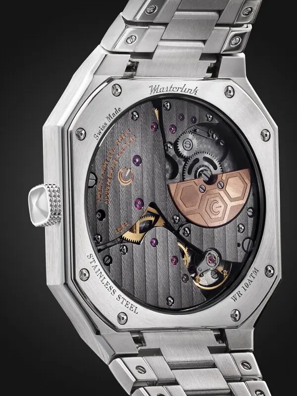 GERALD CHARLES Stainless Steel Masterlink 2h Automatic Watch - Blue