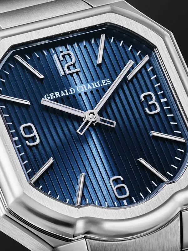 GERALD CHARLES Stainless Steel Masterlink 2h Automatic Watch - Blue