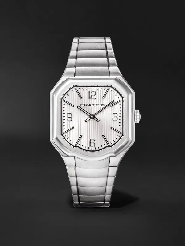 GERALD CHARLES Masterlink 2h Automatic 38mm Stainless Steel Watch - Silver