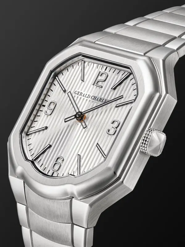 GERALD CHARLES Masterlink 2h Automatic Stainless Steel Bracelet Watch - Silver