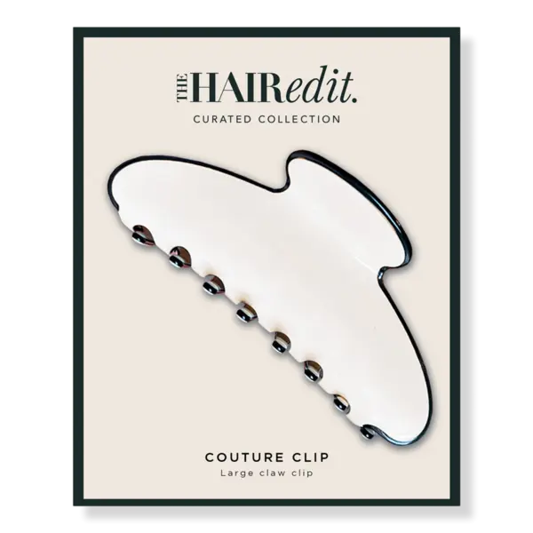 THE HAIR EDIT Couture Chic Claw Clip - Ivory/black