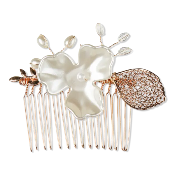 SCUNCI Floral Hair Comb - One-color