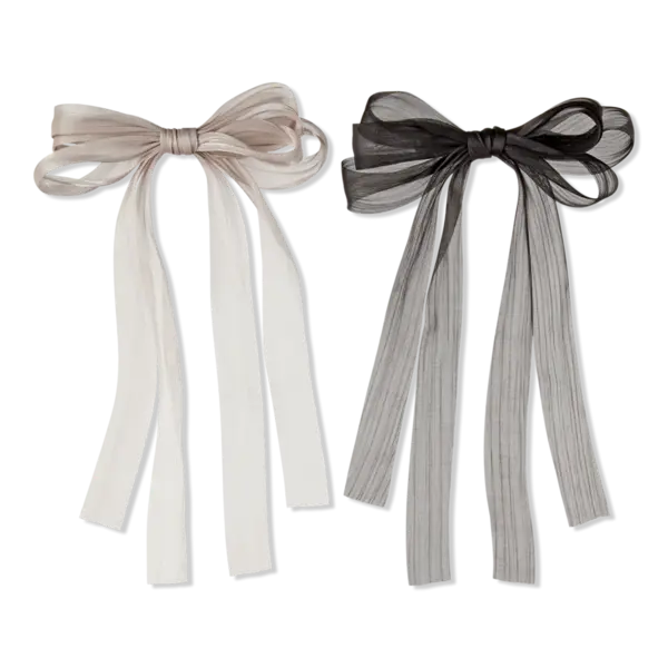 SCUNCI Elite Bow Barrettes 2-pack