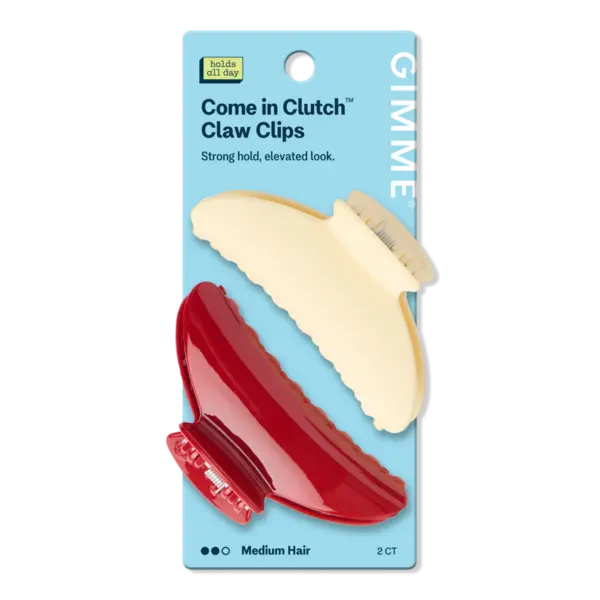 GIMME BEAUTY Fashion Claw Clip 2-pack - Red/cream
