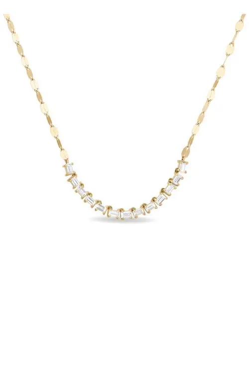 Lana Jewelry 14k Gold Baguette Diamond Necklace - Yellow Gold