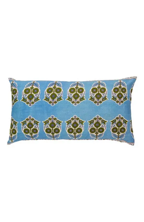 ALAMWAR Parakeets Lumbar Pillow Cover - Blue/green