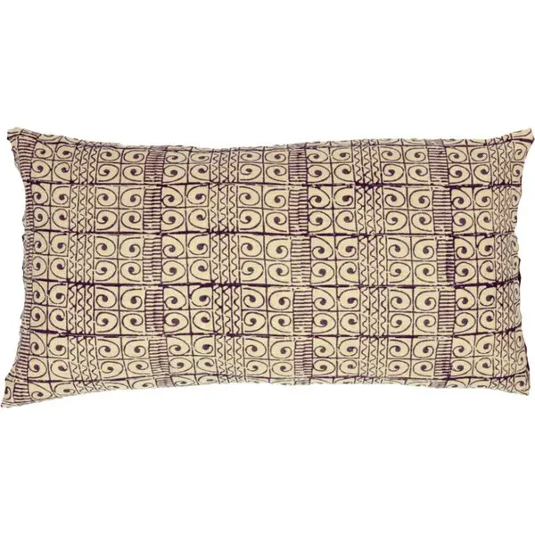 ALAMWAR Masai Lumbar Pillow Cover - Charcoal
