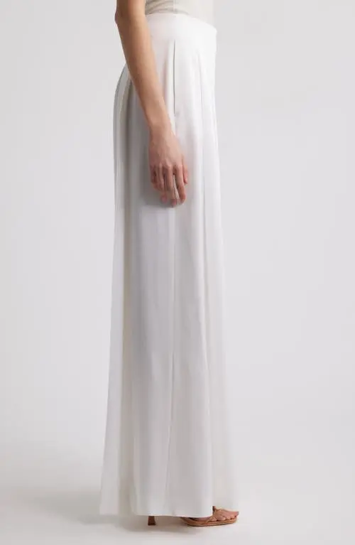Hugo Boss Tetosa Pleated Wide-Leg Trousers In White 40% Off