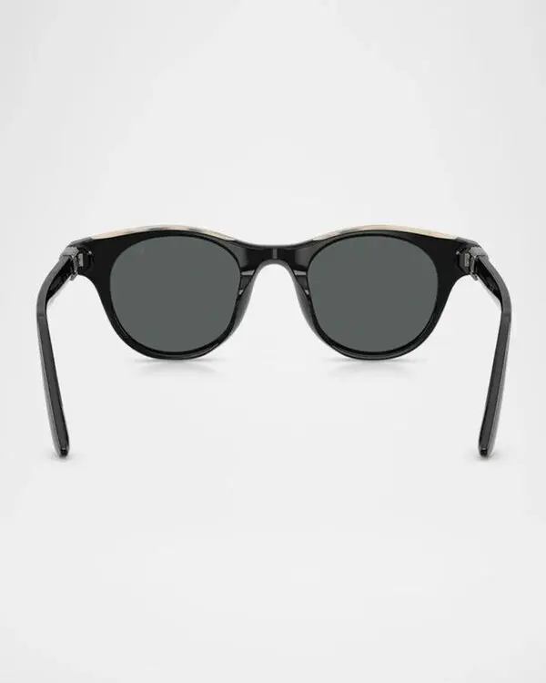 Brunello Cucinelli Acetate Round Frame Sunglasses
