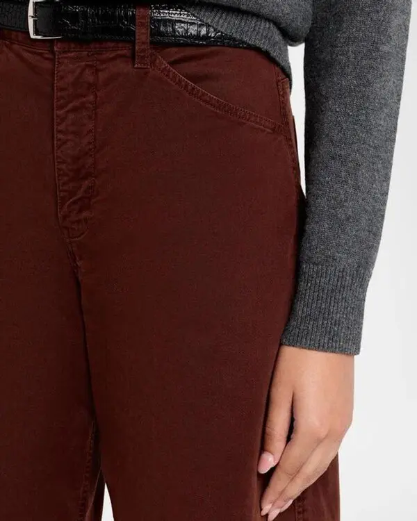 NILI LOTAN Tribeca Straight Leg Trousers - Cabernet
