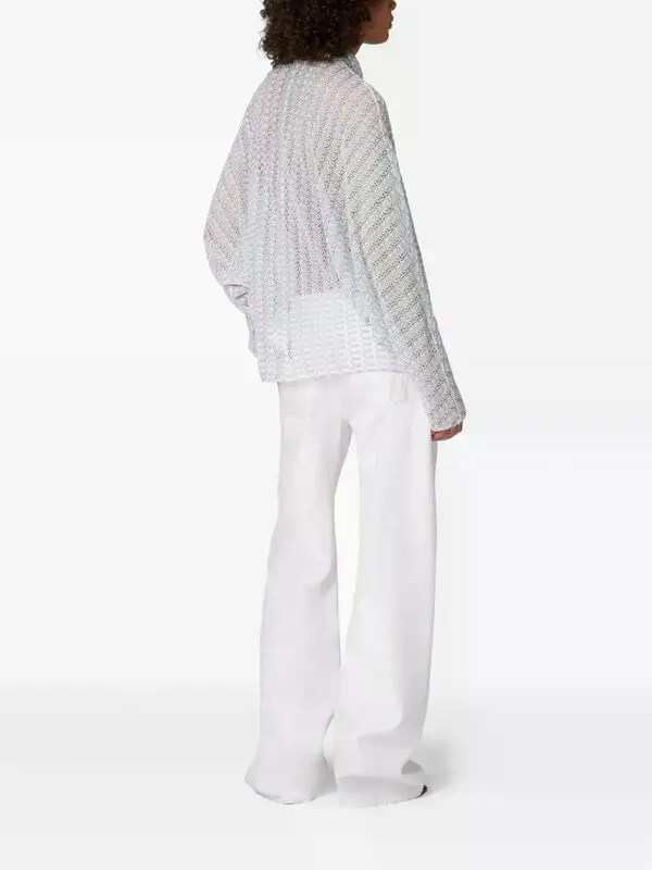 Missoni Sash-collar Lamé Blouse