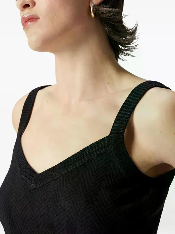 Missoni Zigzag-woven Tank Top - Black