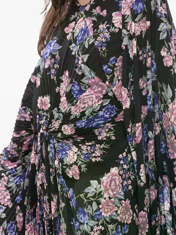 Balenciaga Floral-print Pleated Maxi Dress